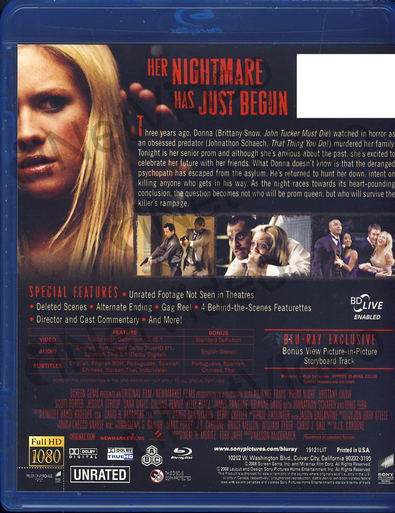 Prom Night (Unrated) (Blu-ray) on Blu-Ray Movie