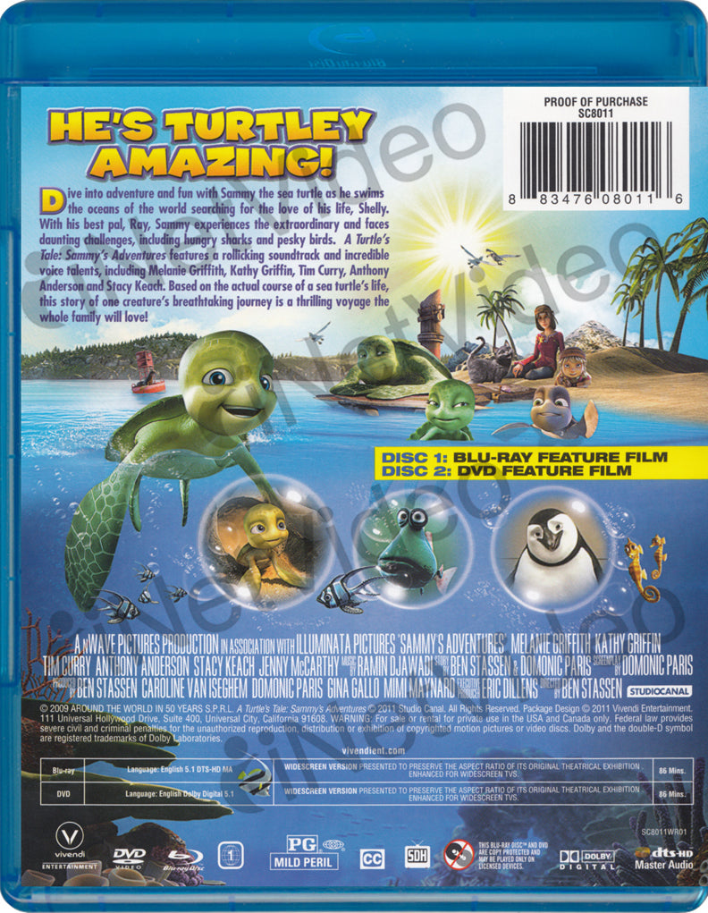 A Turtle's Tale: Sammy's Adventures (Blu-ray + DVD) (Blu-ray) on Blu ...