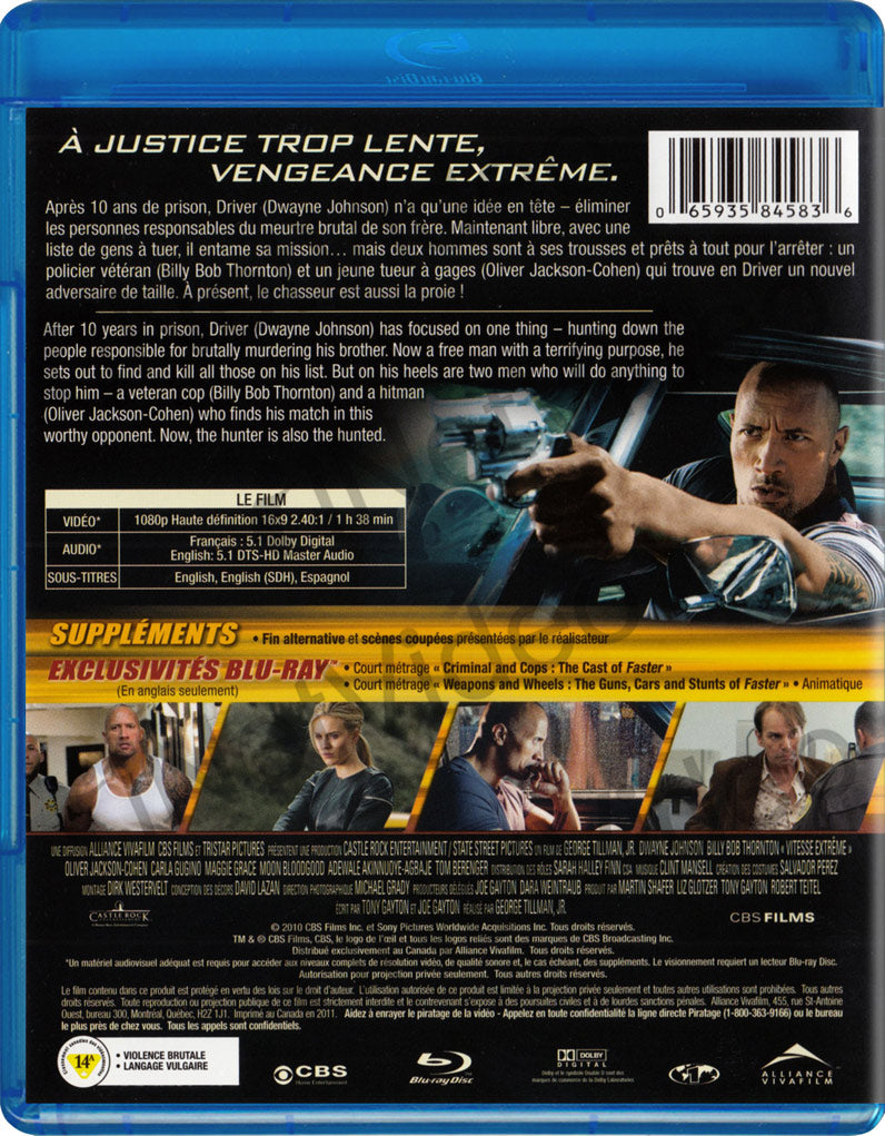 Faster (Blu-ray) (Bilingual) on Blu-Ray Movie
