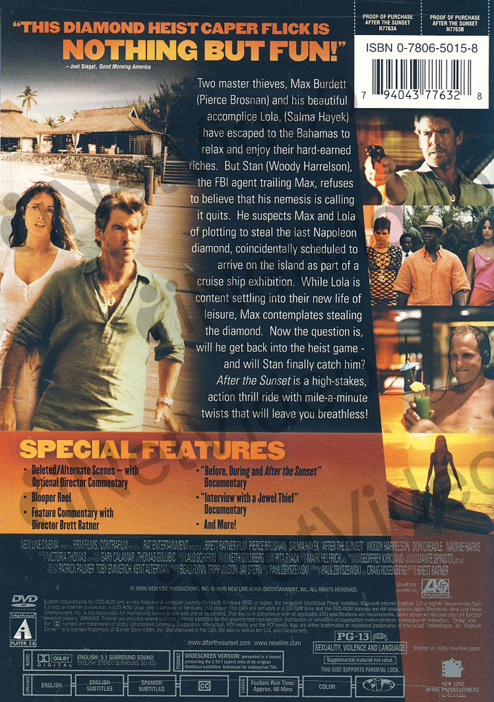 After the Sunset (Widescreen) on DVD Movie