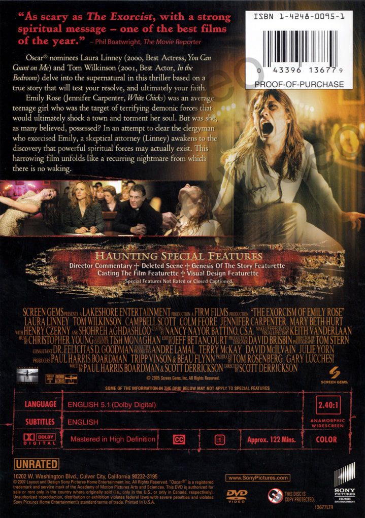 Exorcism Of Emily Rose Poster
