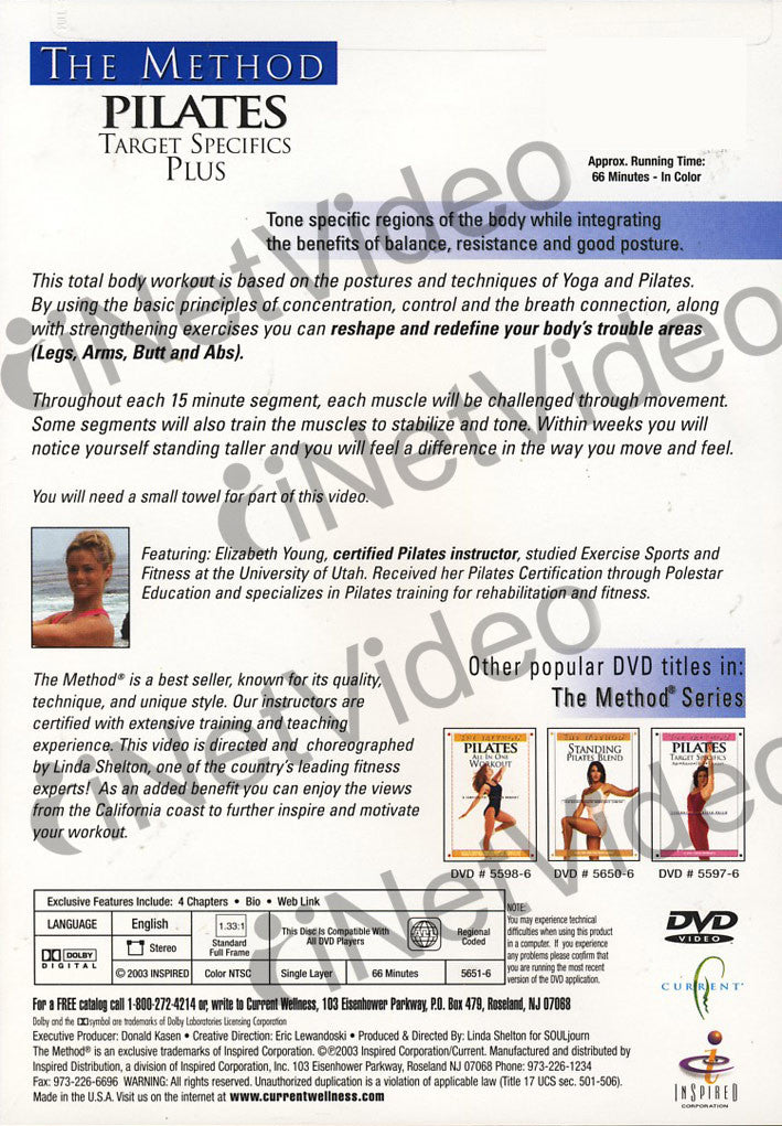 The Method - Pilates Target Specifics Plus (fullscreen) on DVD Movie