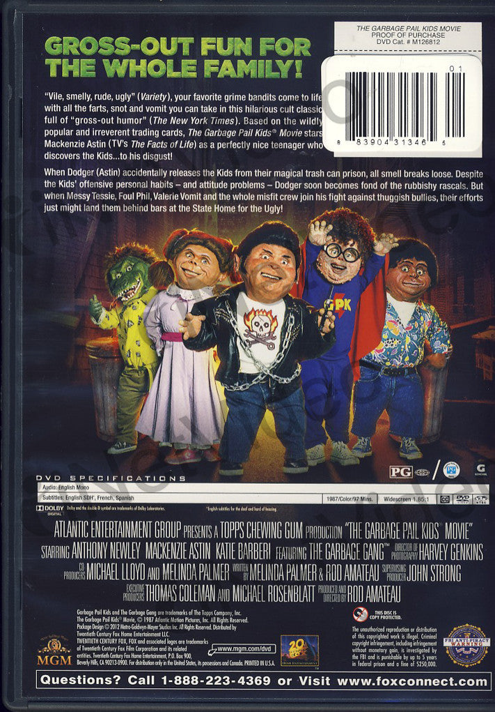 The Garbage Pail Kids Movie on DVD Movie