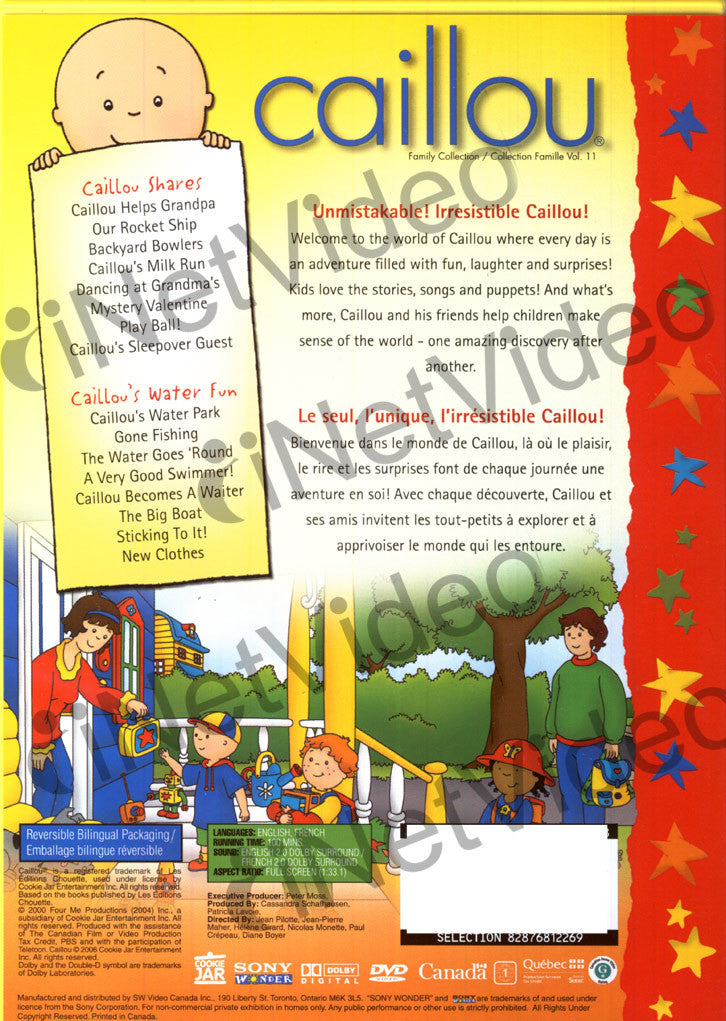 Caillou Family Collection Vhs