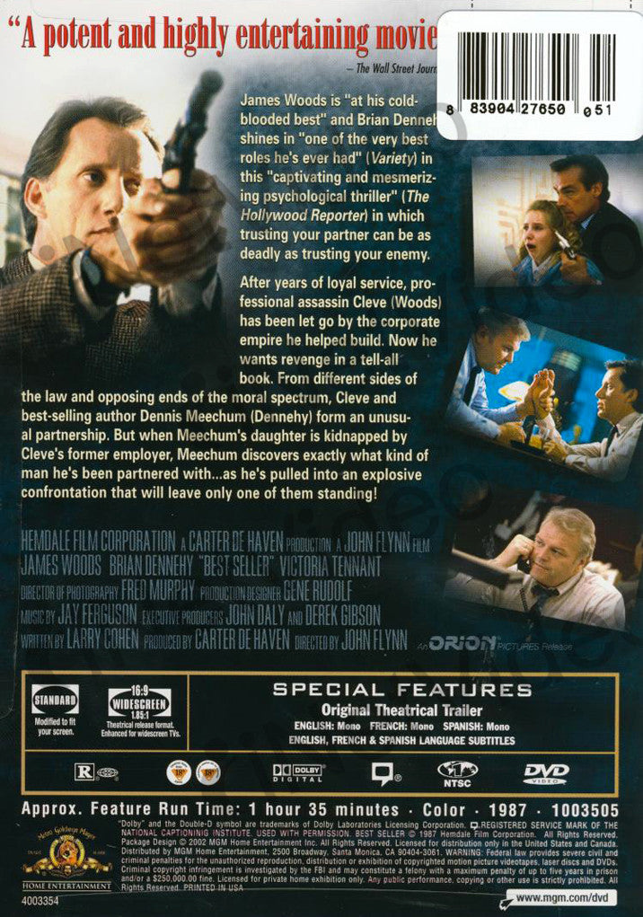 Best Seller (MGM) on DVD Movie