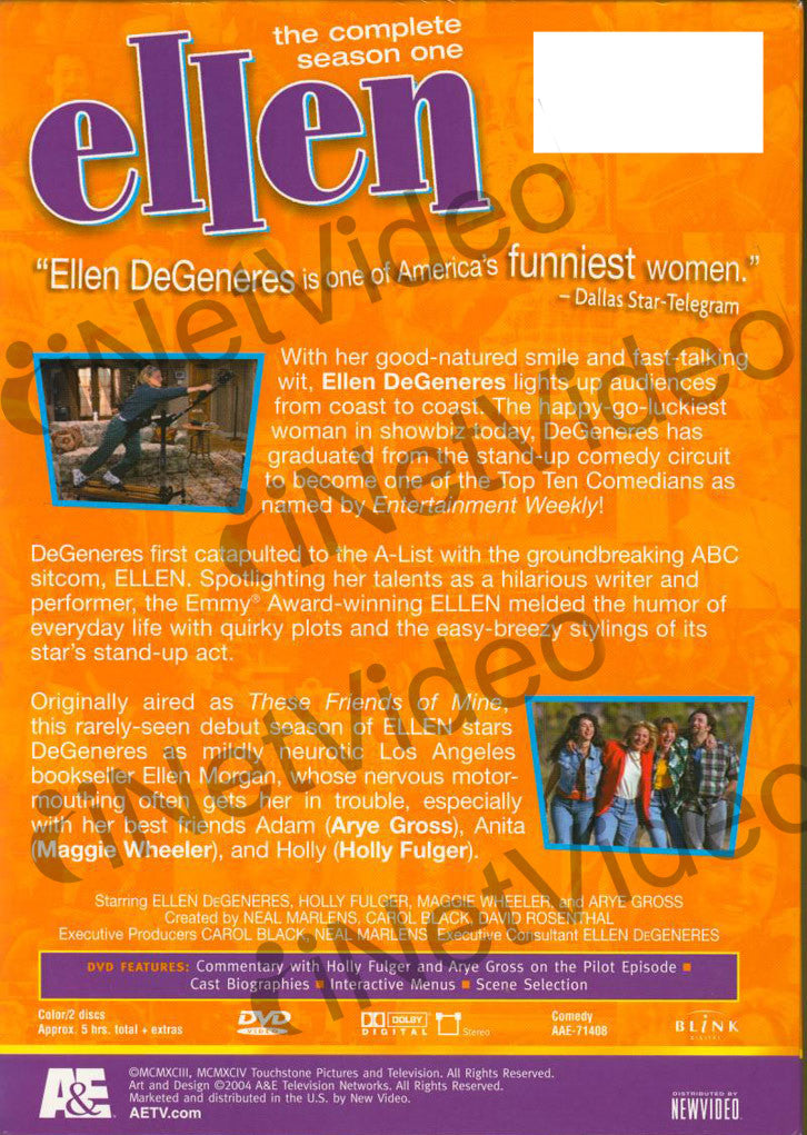 Ellen - The Complete Season One (Boxset) (A And E) on DVD Movie