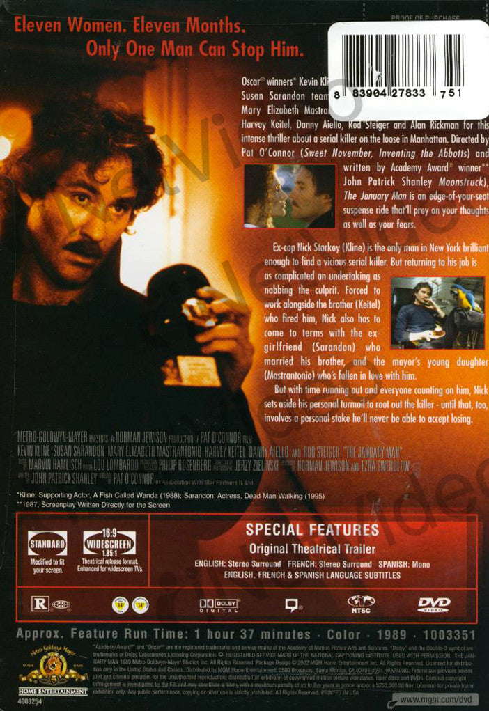The January Man (MGM) on DVD Movie
