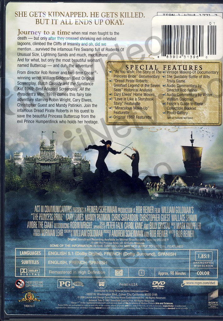 The Princess Bride - (Two Disc Dread Pirate Edition) on DVD Movie