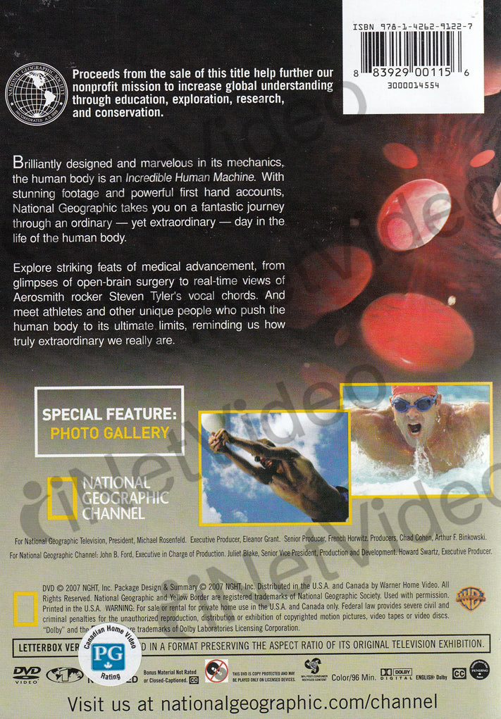 Incredible Human Machine (National Geographic) on DVD Movie