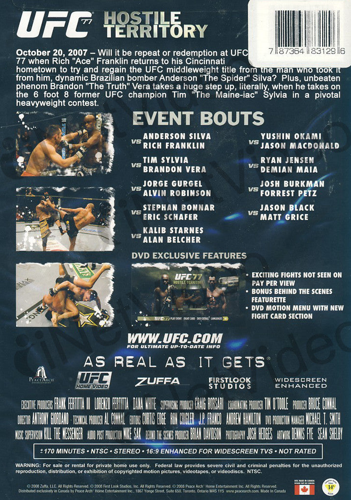 HOSTILE oster 77 UFC