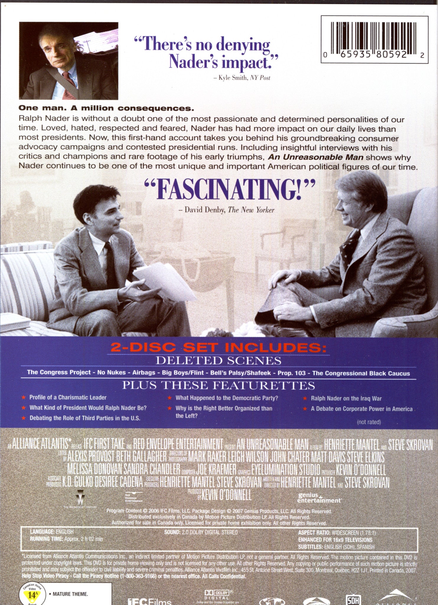 An Unreasonable Man on DVD Movie