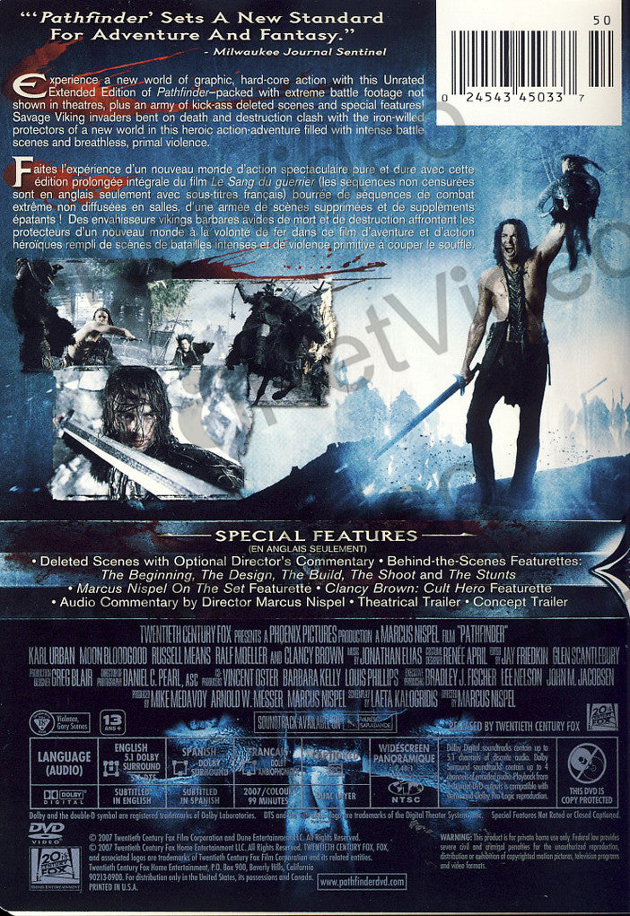 Pathfinder (Unrated Edition) (Bilingual) on DVD Movie