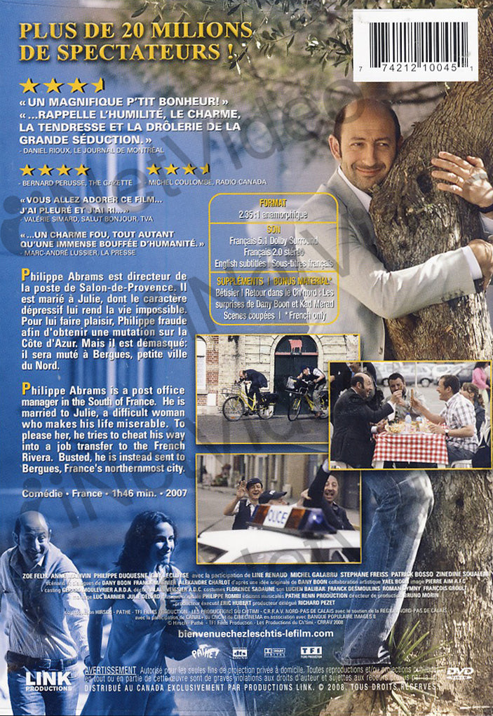 Bienvenue Chez Les Ch'tis / Welcome to the Sticks on DVD Movie