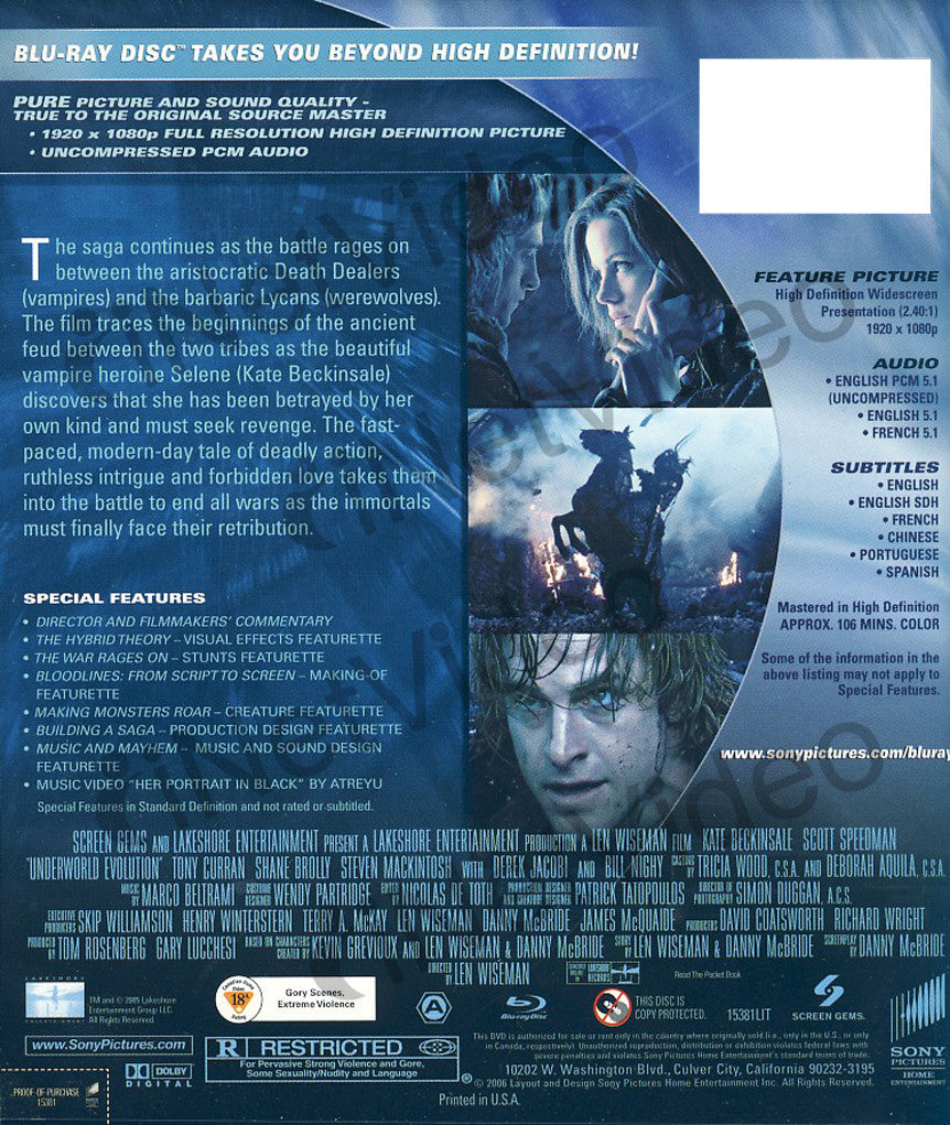 Underworld Evolution Blu Ray On Blu Ray Movie