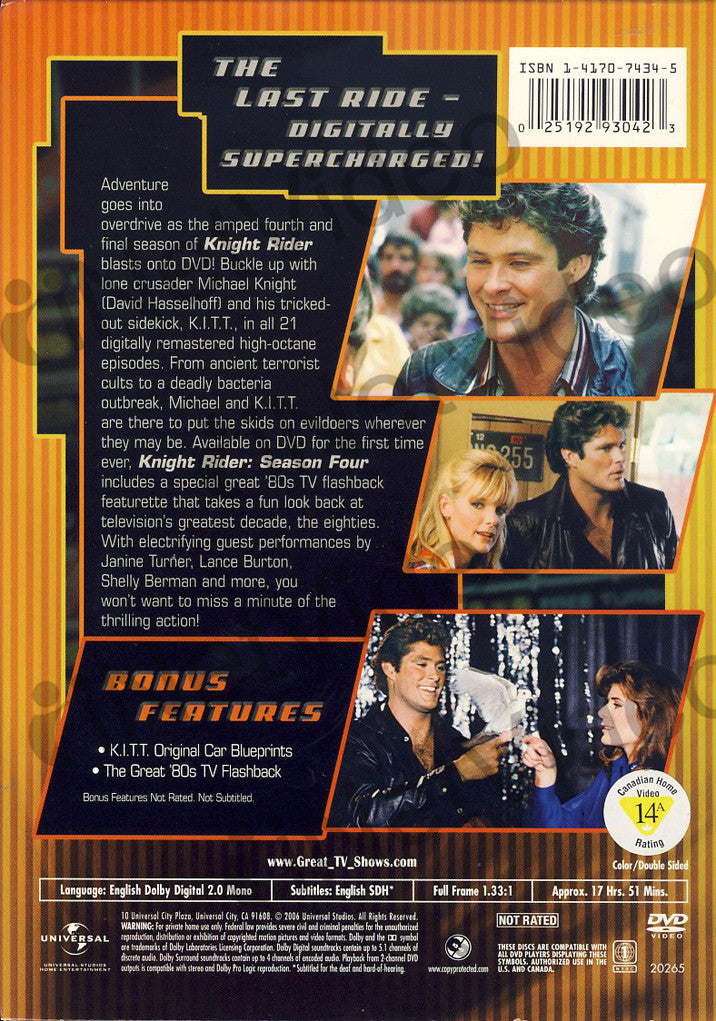 Knight Rider - Season 4 (Boxset) on DVD Movie