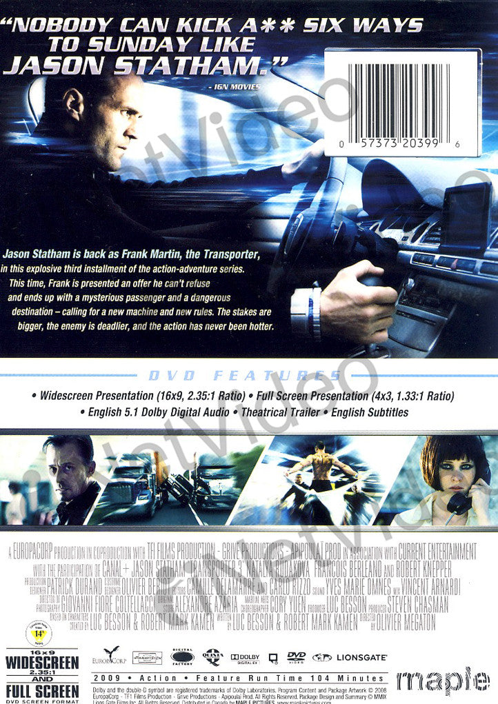 The Transporter 3 Dvd