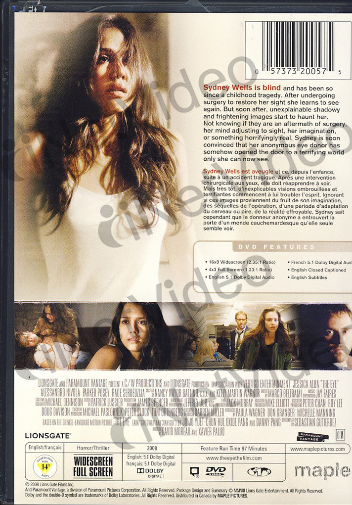 The Eye (Jessica Alba) (Bilingual) on DVD Movie
