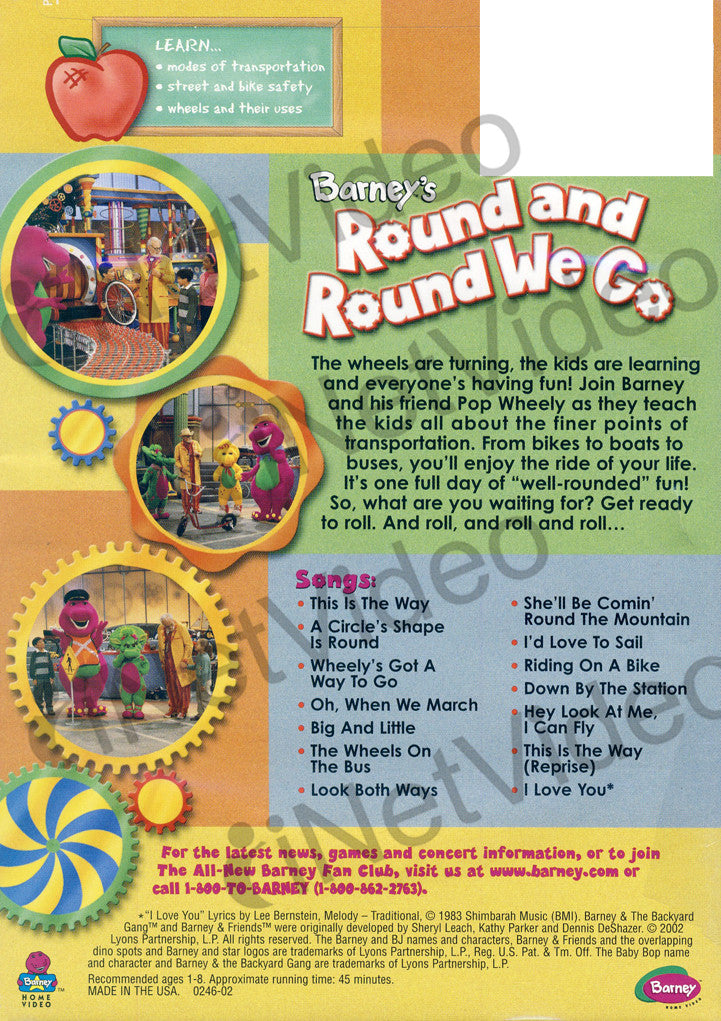 Barneys Round And Round We Go Vhs