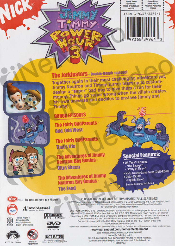 Jimmy Timmy Power Hour 3 on DVD Movie