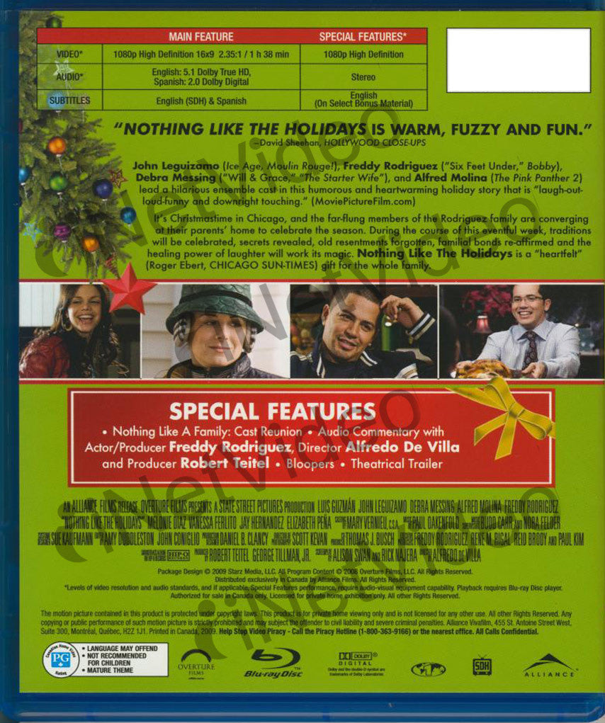 Nothing Like the Holidays (Blu-ray) on BLU-RAY Movie