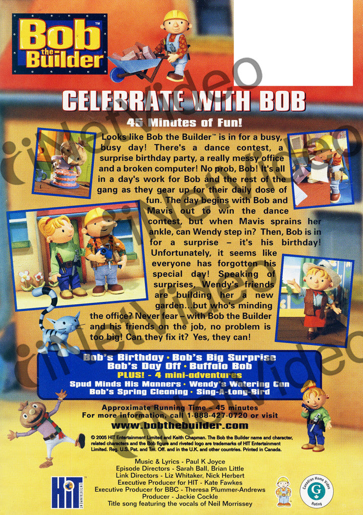 Bob The Builder Celebrate With Bob Dvd