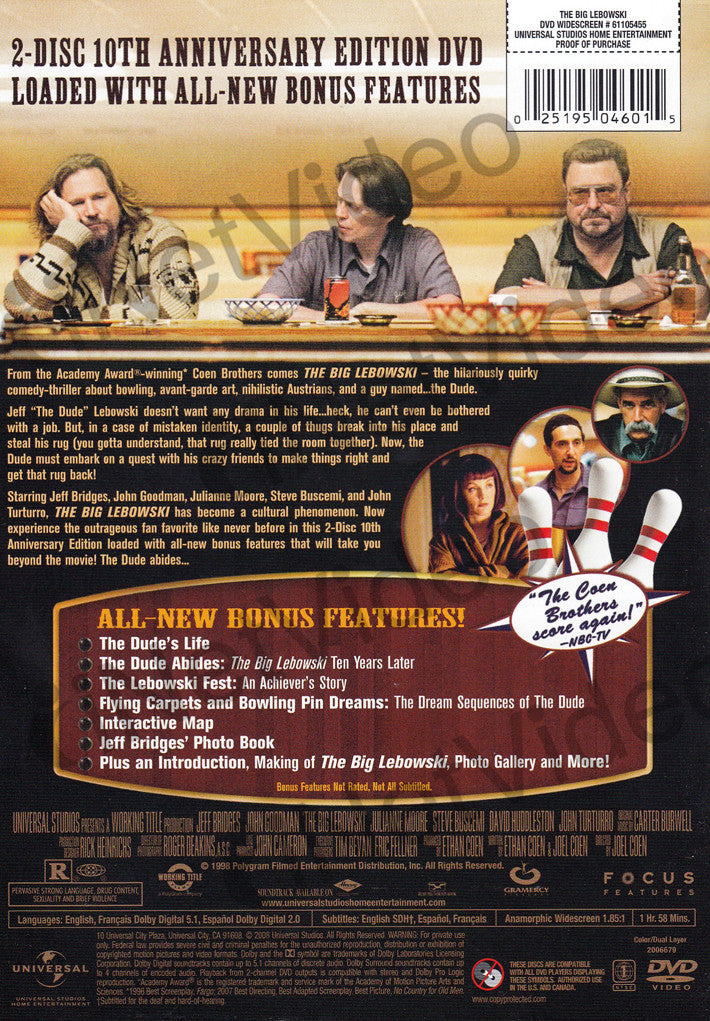 The Big Lebowski Dvd Cover