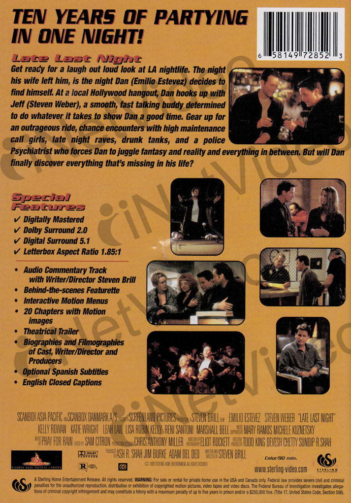 Late Last Night on DVD Movie