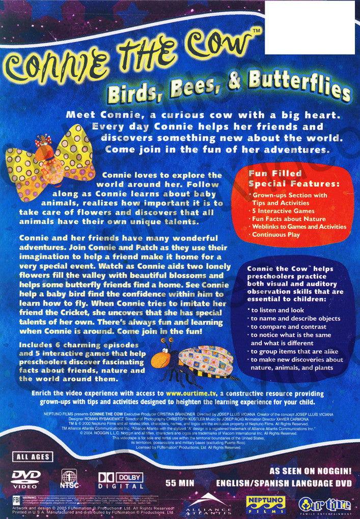 Connie The Cow - Birds, Bees And Butterflies on DVD Movie