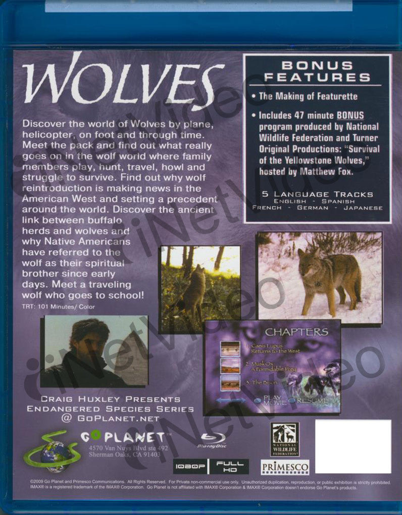 Wolves - Imax (Robbie Robertson) (Blu-ray) on BLU-RAY Movie