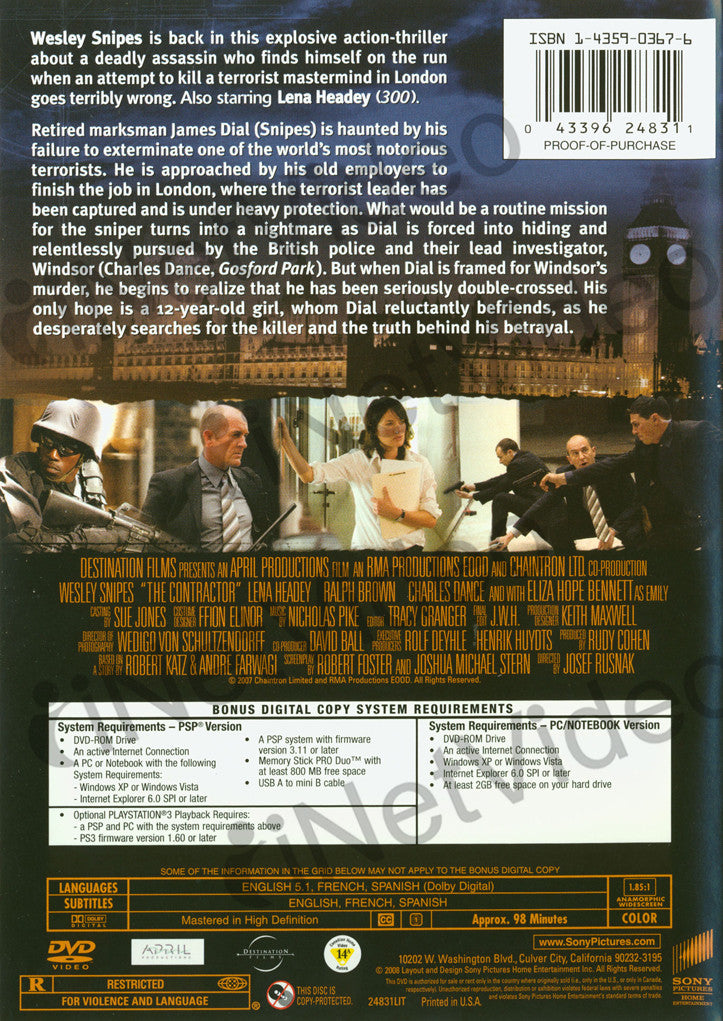 The Contractor Dvd