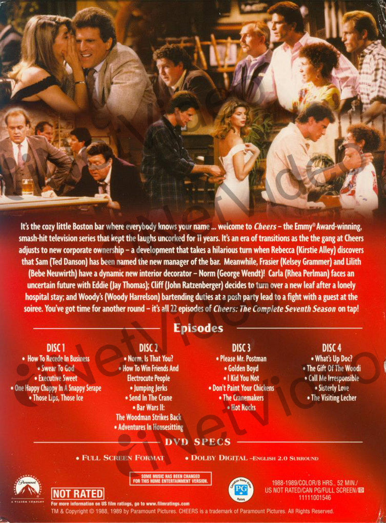 Cheers - The Complete Seventh Season (Boxset) on DVD Movie