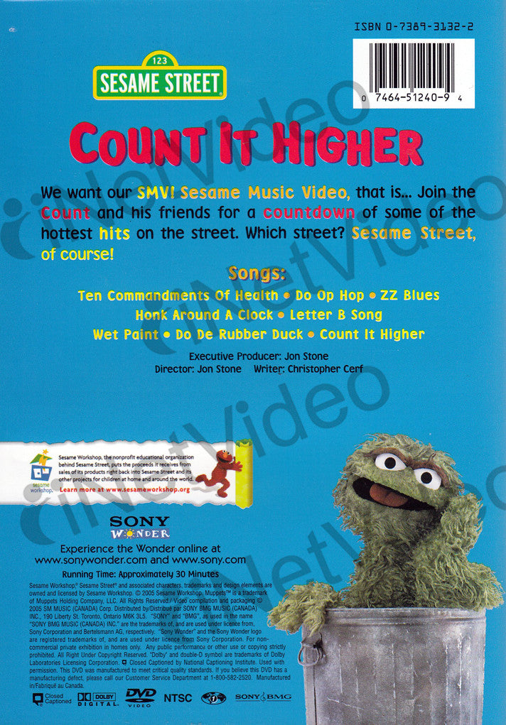 Sesame Street Count It Higher Vhs