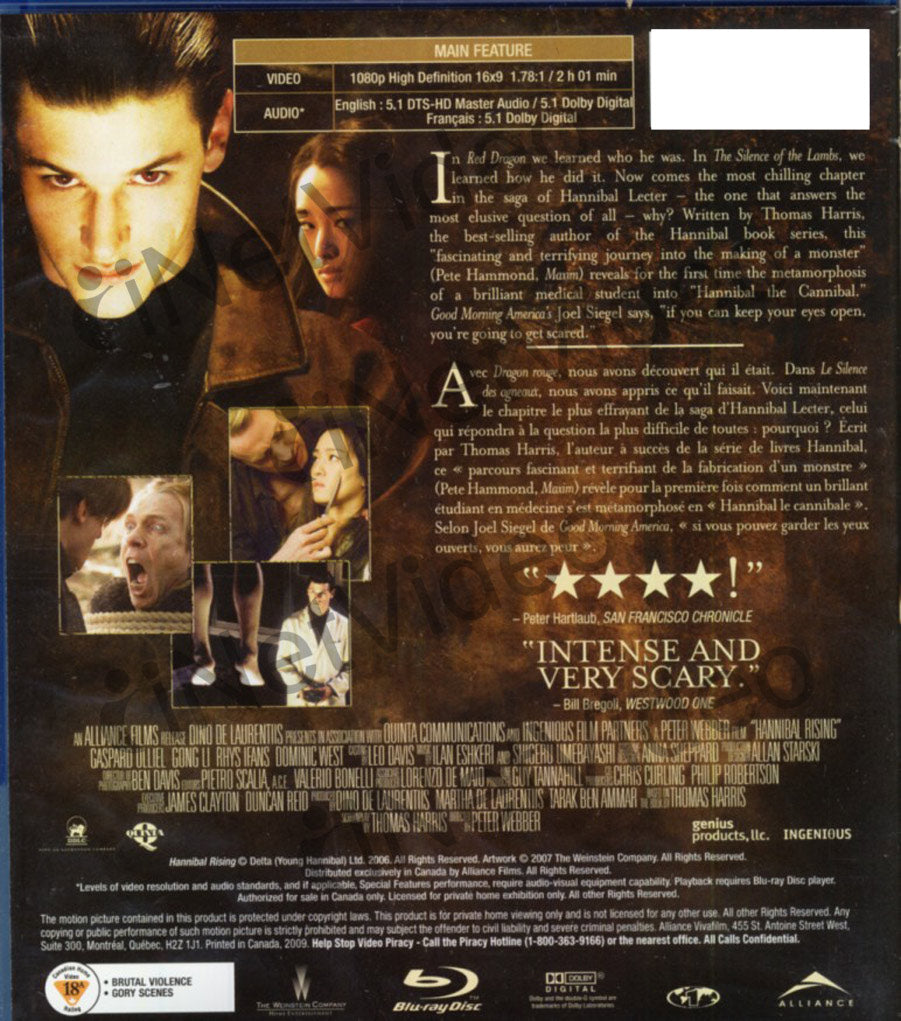 Hannibal Rising (Blu-ray) (Bilingual) on BLU-RAY Movie