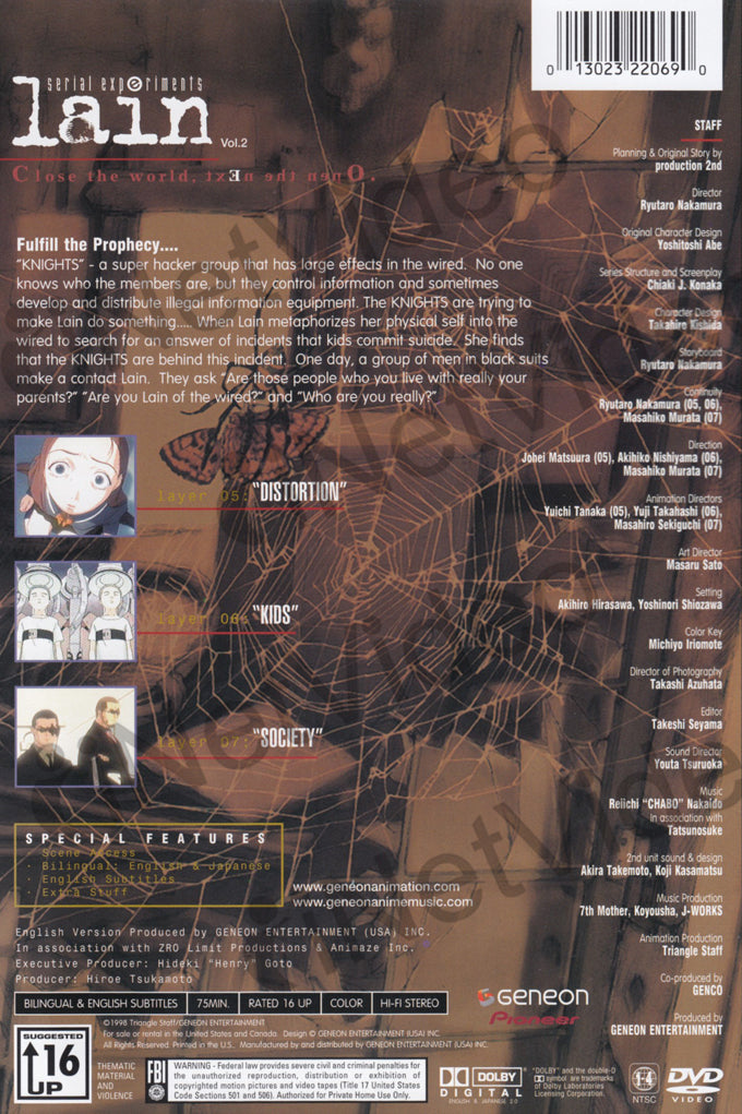 Serial Experiments - Lain: Knights (Layers 5-7) (Genoen Signature ...
