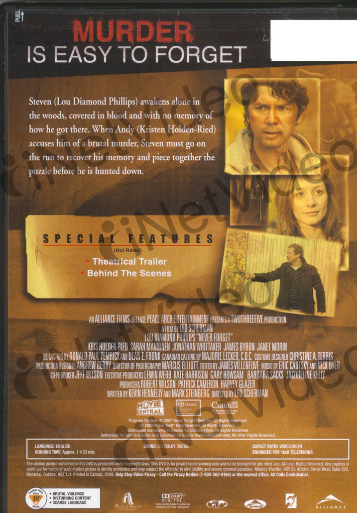 Never Forget (AL) on DVD Movie