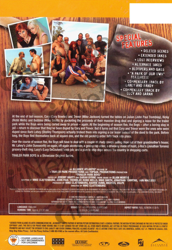 Trailer Park Boys - The Complete Fifth Season 5 (Deluxe 2-disc Set ...