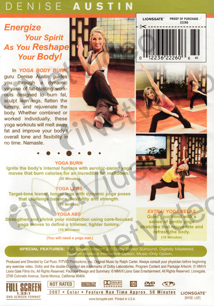 Denise Austin - Yoga Body Burn (LG) on DVD Movie