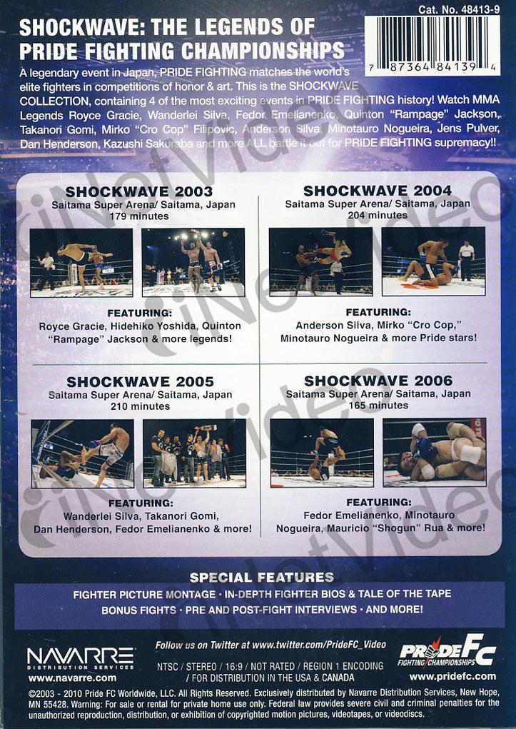 Pride FC - Shockwave Collection 2003 - 2006 (Boxset) on DVD Movie