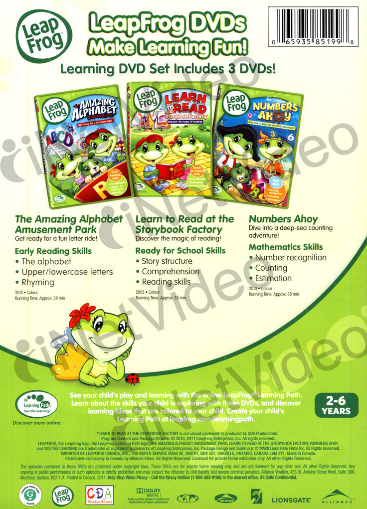 Leap Frog - 3 DVD Learning Collection on DVD Movie