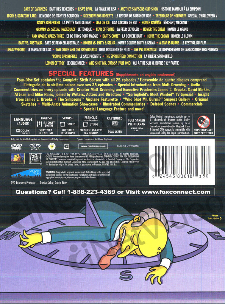 The Simpsons / Les Simpson - The Complete Sixth Season (Collector s ...