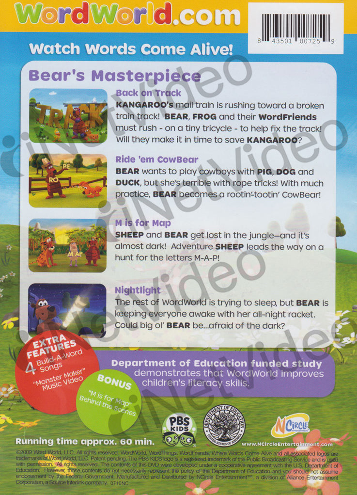 WordWorld - Bear's Masterpiece on DVD Movie