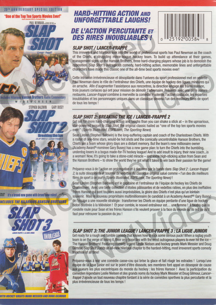 Slap Shot Hat Trick Collection - Triple Feature (Bilingual) (Boxset) on ...