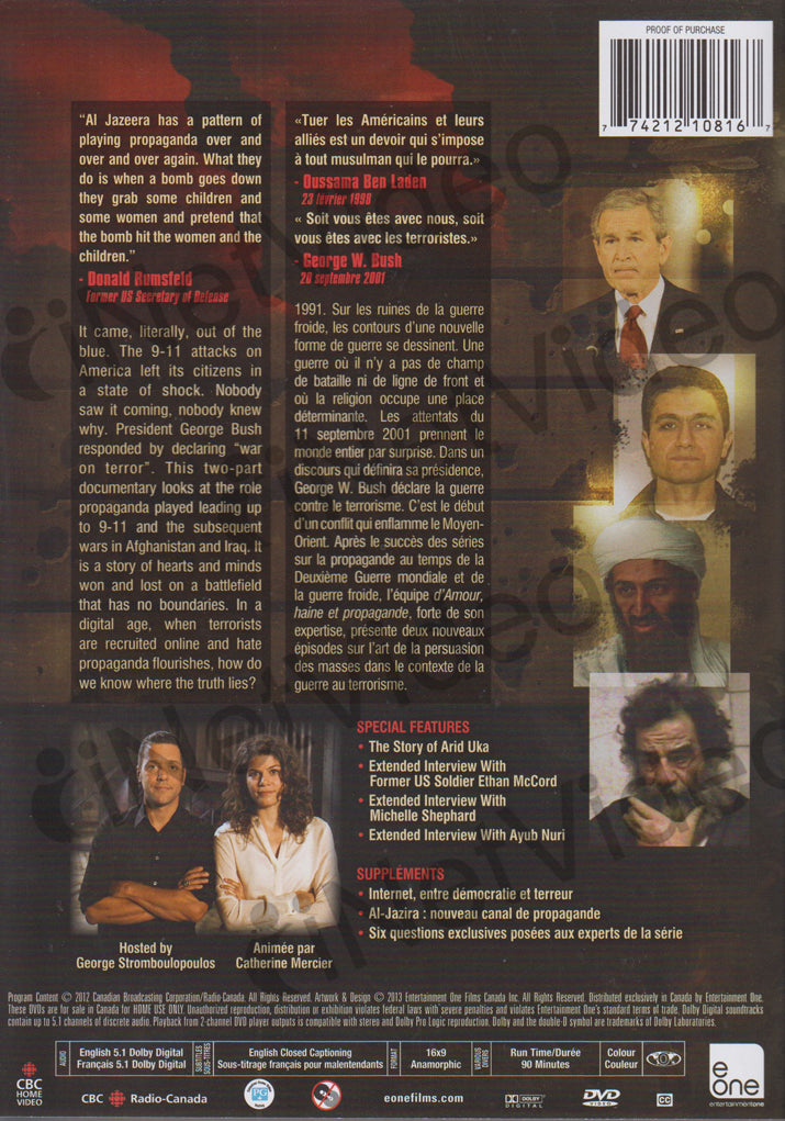 Love, Hate & Propaganda - War On Terror (Bilingual) on DVD Movie