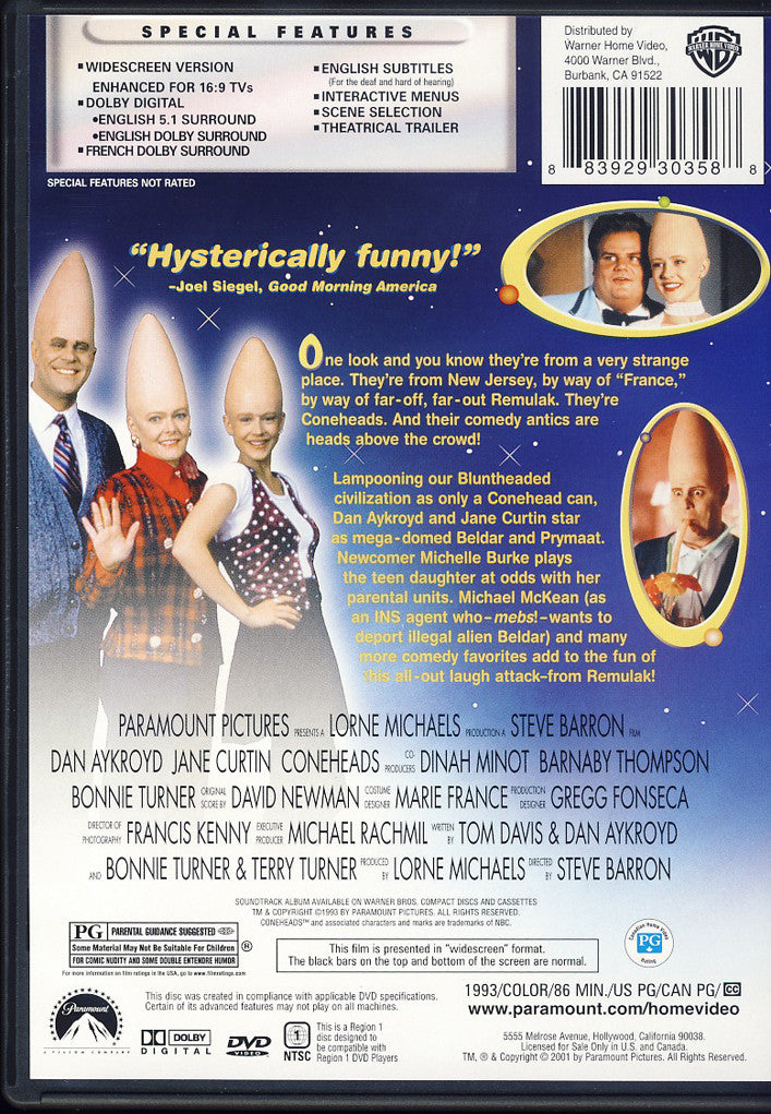 Coneheads on DVD Movie