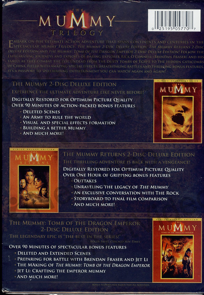 The Mummy Trilogy (Boxset) on DVD Movie