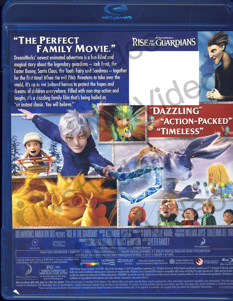 Rise Of The Guardians Blu Ray Cover