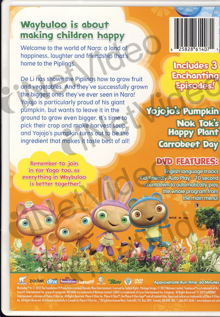 Waybuloo - Yojojo's Pumpkin on DVD Movie