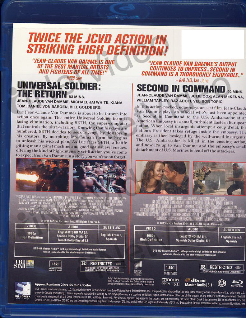 Universal Soldier: The Return/Second in Command (Blu-ray) on BLU-RAY Movie