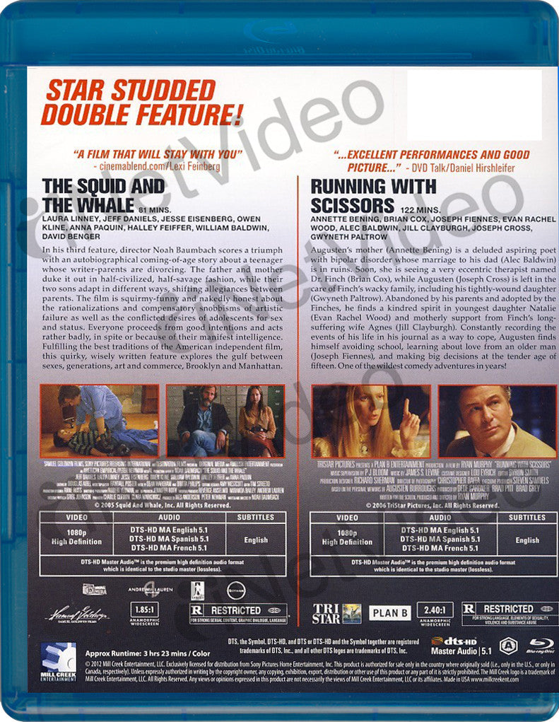 The Squid & The Whale/Running With Scissors (Double Feature)(Blu-ray ...