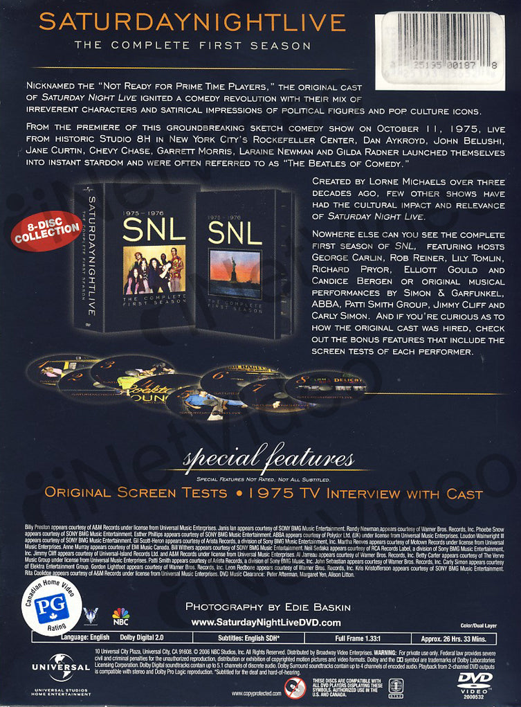 Saturday Night Live: Season 1 (Boxset) on DVD Movie